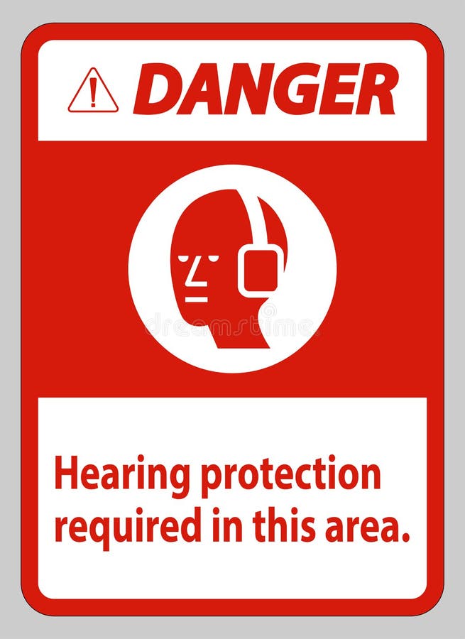 Hearing Protection Required Stock Illustrations – 604 Hearing ...