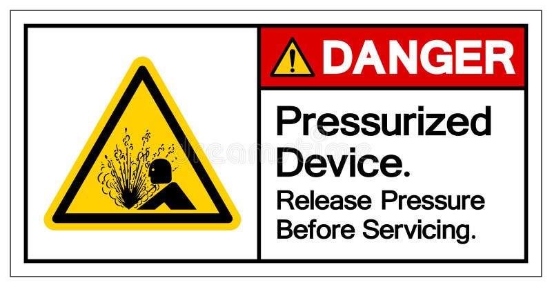 Danger Pressure Gas Symbol Sign, Vector Illustration, Isolate on White ...
