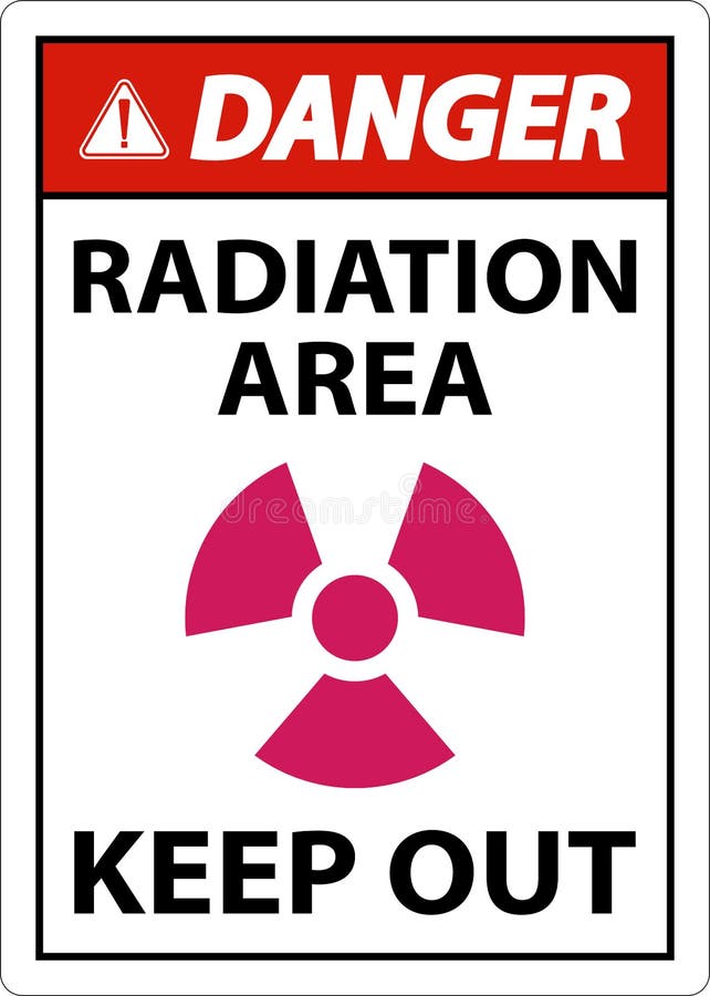 Danger Radiation Area Keep Out Sign on White Background Stock Vector ...