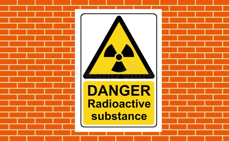 Danger Radioactive Substance Sign on a Wall Stock Vector - Illustration ...