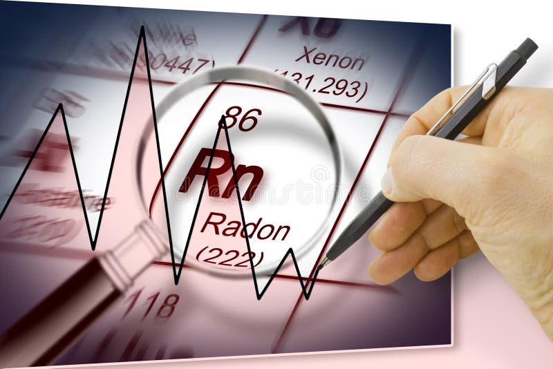 The Danger of Radon Gas - Concept Image with Periodic Table of the ...