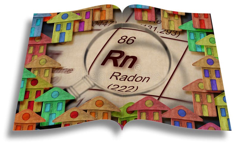 The Danger of Radon Gas in Our Cities - Concept with Periodic Table of ...