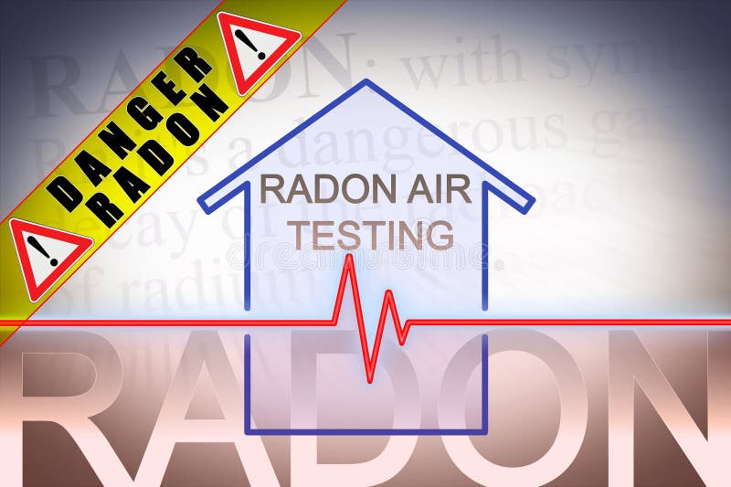 Danger Radon Gas Our Homes Concept Check Up Chart Level Testing Stock ...