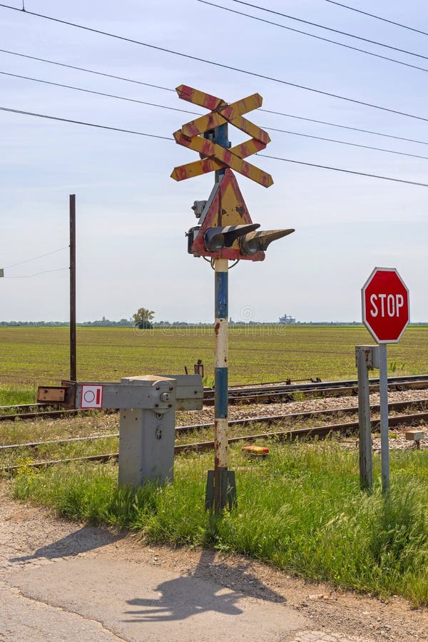Danger Railway Crossing stock image. Image of 2022, level - 248478593