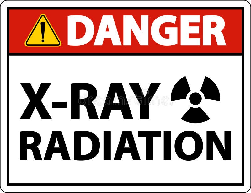 Danger X-Ray Radiation Sign on White Background Stock Vector ...