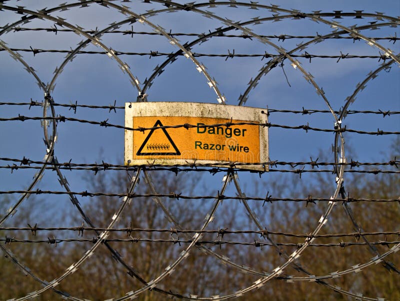 Danger razor wire stock image. Image of protection, private - 70073173