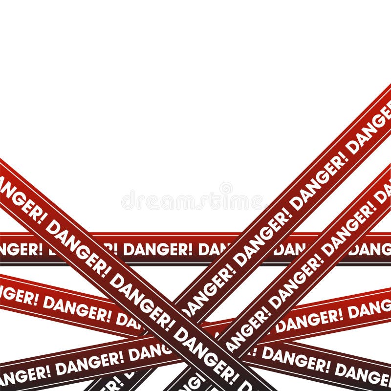 Danger Red and Black Tape or Stripes Vector Template Design Stock ...