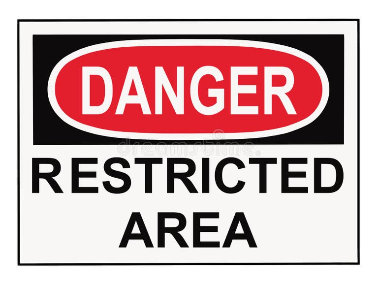 Danger Restricted Area stock illustration. Illustration of danger - 9690970