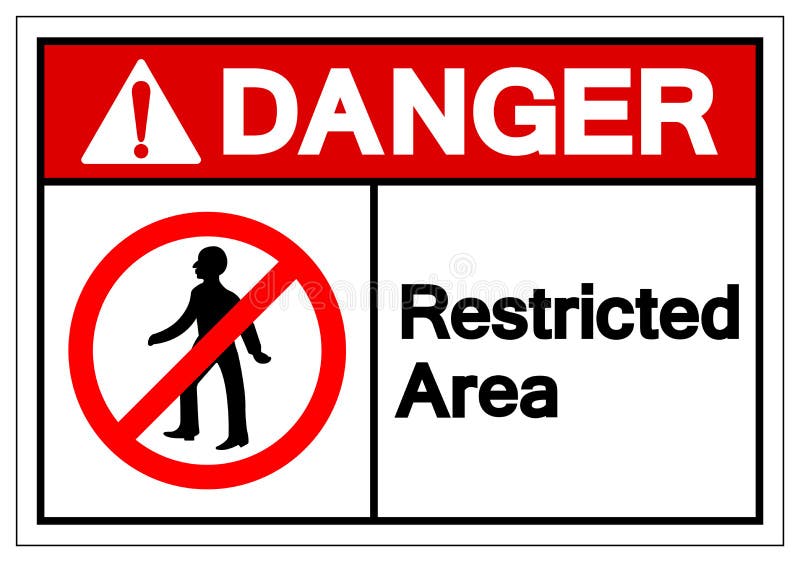 Danger Restricted Area Symbol Sign, Vector Illustration, Isolate on ...