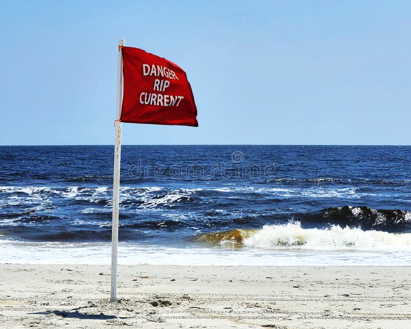 Danger Rip Current Red Flag Stock Image - Image of risk, object: 331724925