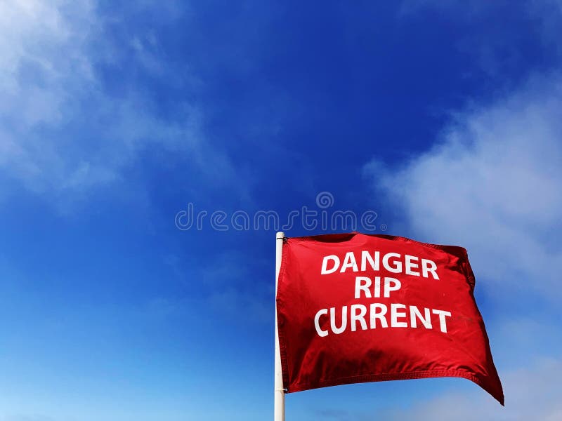 Danger Rip Current Red Flag Indicates Dangerous Rip Current Activity ...