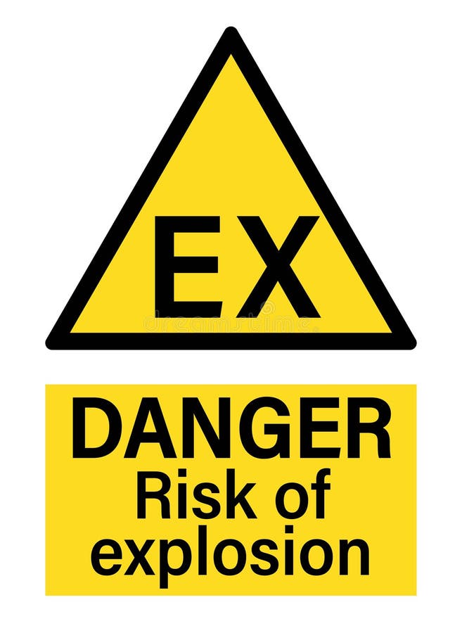 Danger Risk of Explosion. Explosive Atmosphere Stock Vector ...