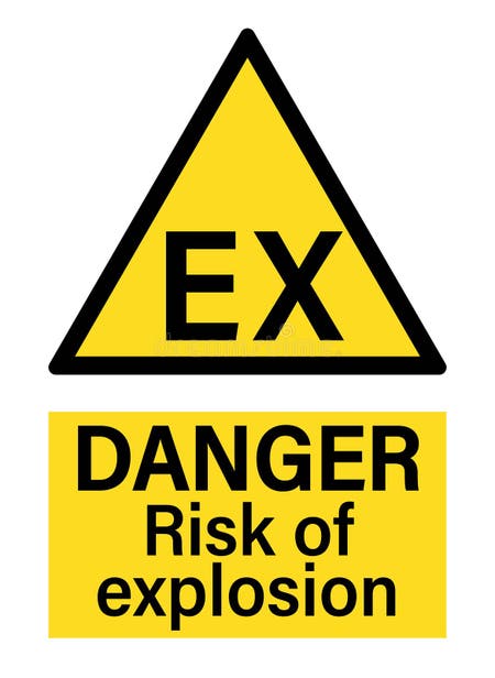 Danger Risk of Explosion. Explosive Atmosphere Stock Vector ...