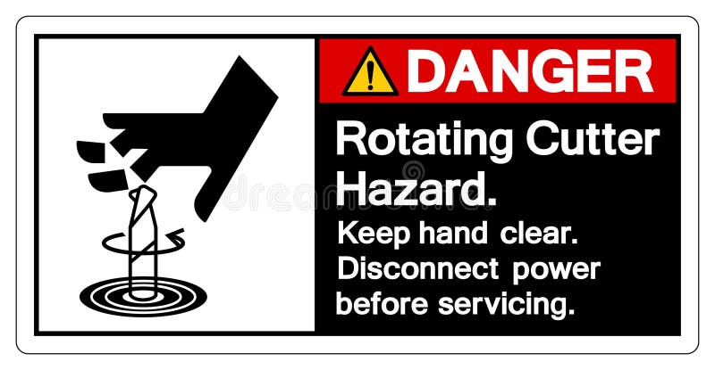 Danger Rotating Fan Blade Do Not Touch and Do Not Remove Guard Symbol ...