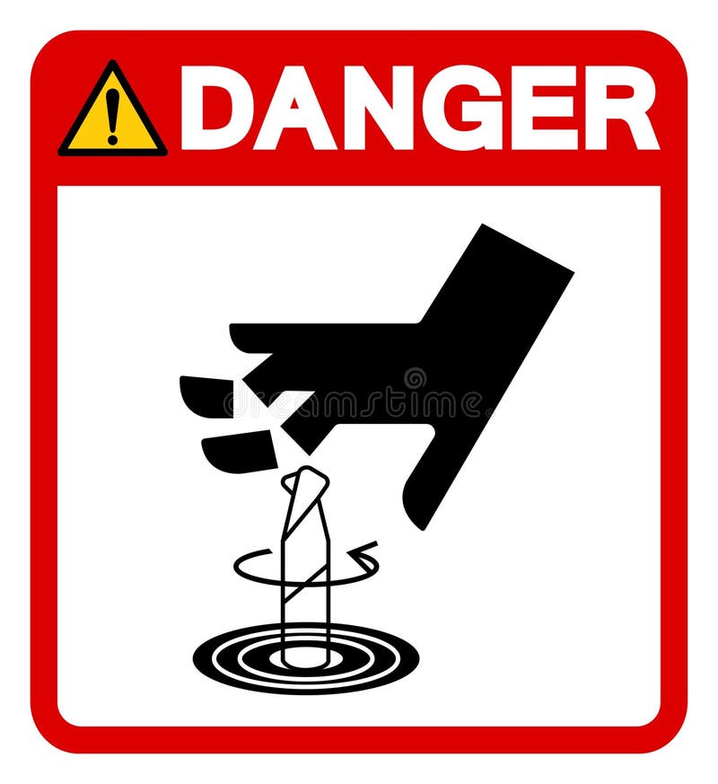 Danger Rotating Cutter Hazard Symbol Sign, Vector Illustration, Isolate ...