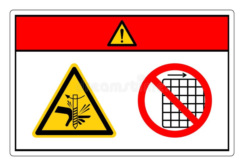 Danger Rotating Cutting Hazard Do Not Remove Guard Symbol Sign, Vector ...