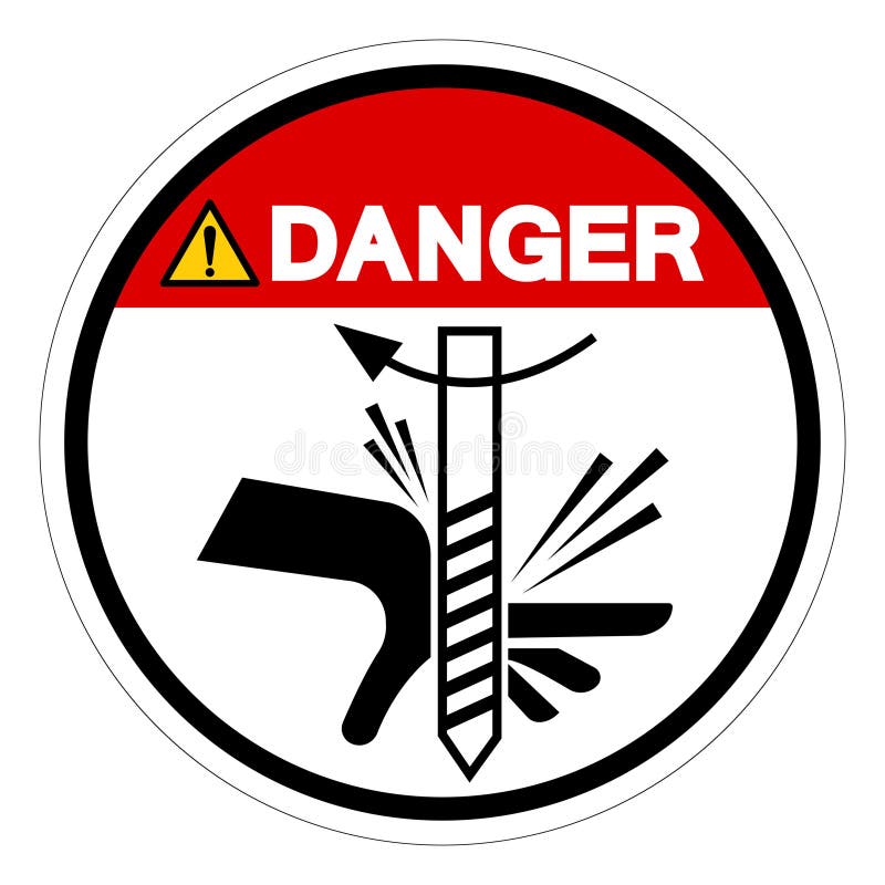 Danger Rotating Cutting Hazard Symbol Sign, Vector Illustration ...