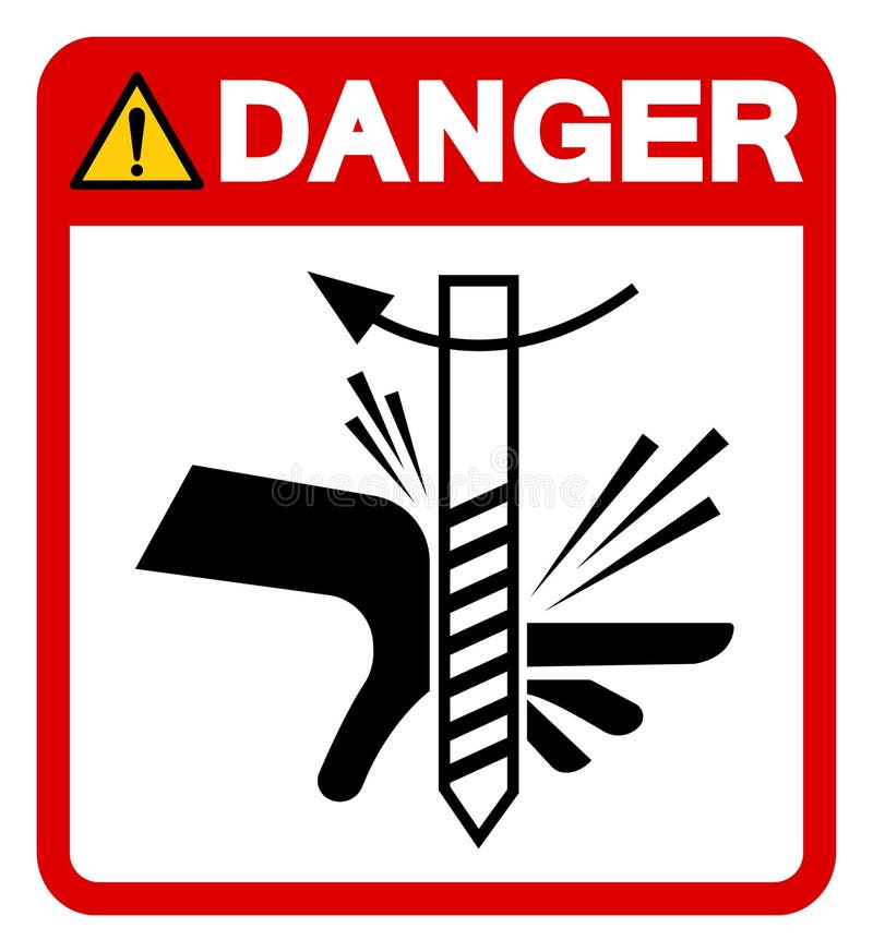 Danger Rotating Parts Inside Keep Hand Clear Lockout/Tagout before ...