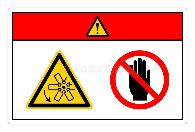 Danger Rotating Fan Blade Do Not Touch Symbol Sign, Vector Illustration ...