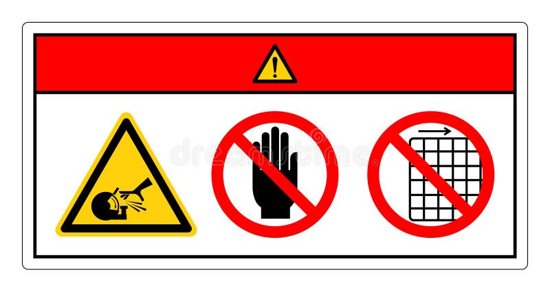 Danger Rotating Wheels Do Not Touch and Do Not Remove Guard Symbol Sign ...