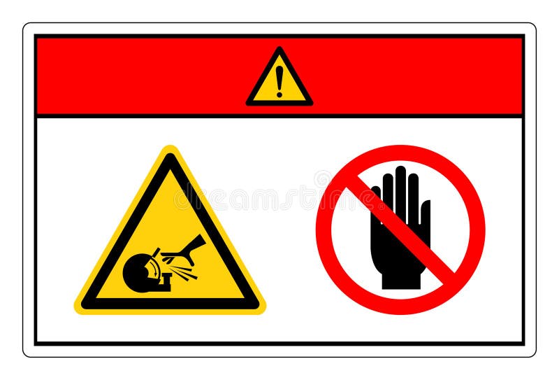 Danger Rotating Wheels Do Not Touch Symbol Sign, Vector Illustration ...