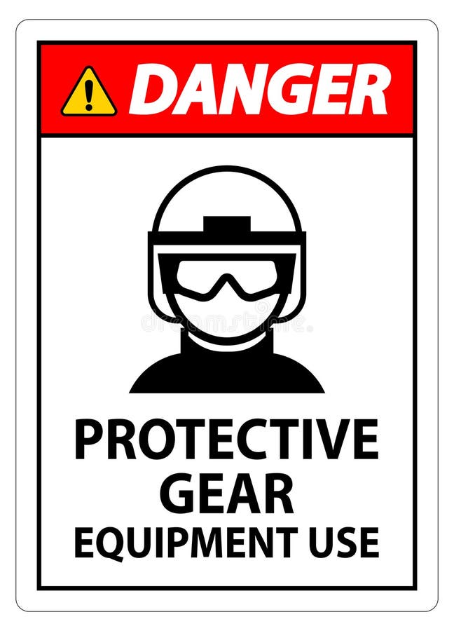 Danger Safety or Protective Gear and Equipment Use Stock Vector ...