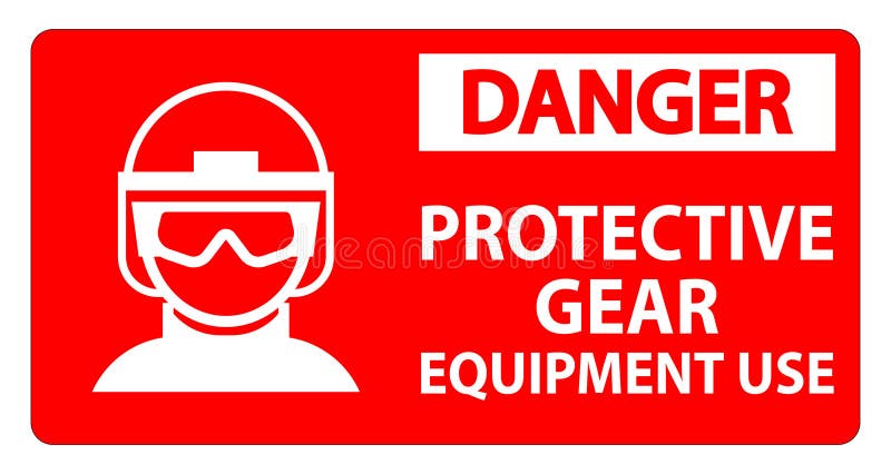 Danger Safety or Protective Gear and Equipment Use Stock Vector ...