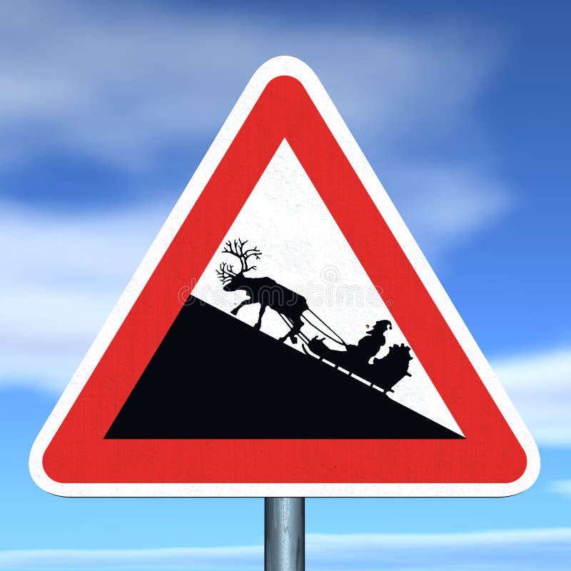 Danger: Santa Crossing stock illustration. Illustration of abstract ...