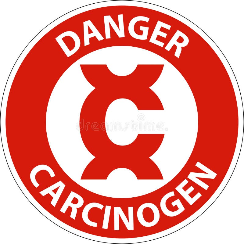 Danger Select Carcinogen Label on White Background Stock Vector ...
