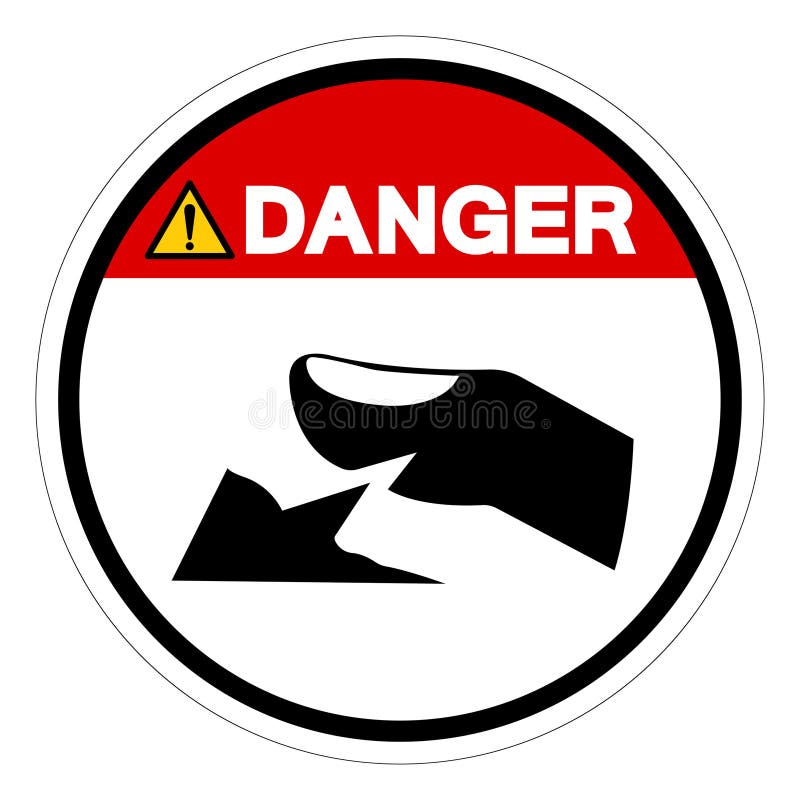 Danger Sharp Edge of Finger Hazard Symbol Sign, Vector Illustration ...