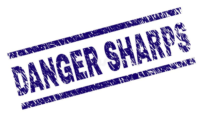 Grunge Textured DANGER SHARPS Stamp Seal Stock Vector - Illustration of ...