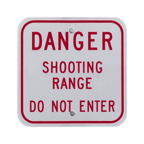Danger Shooting Range Sign stock photo. Image of clipping - 47447200