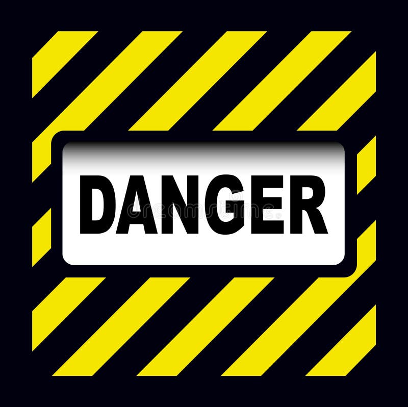 Danger sign. icon. stock vector. Illustration of logos - 13474686