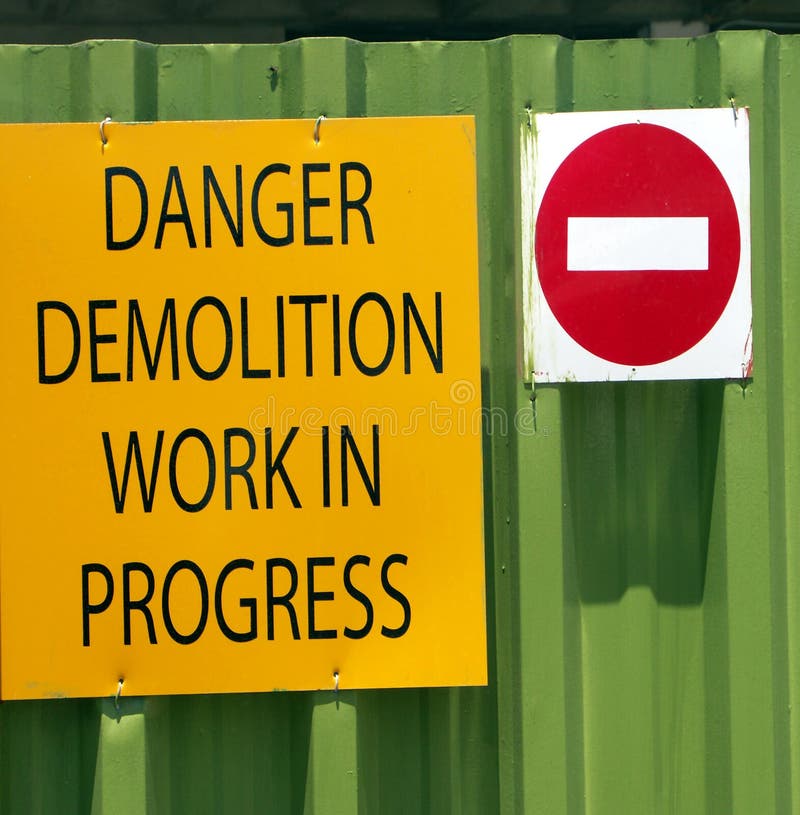 Danger sign stock photo. Image of work, entry, sign, constuction - 371794