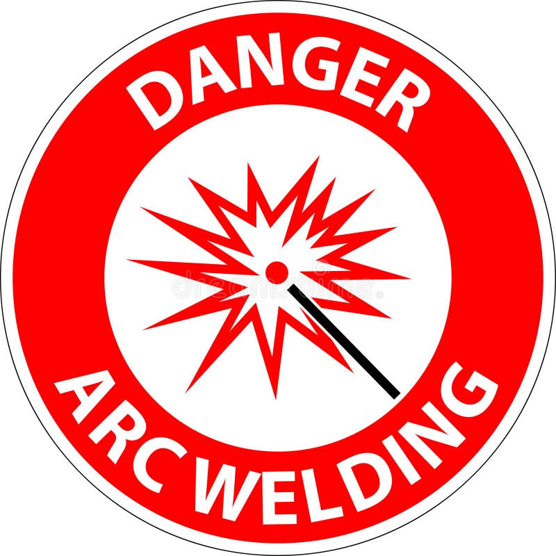 Danger Sign Arc Welding on White Background Stock Vector - Illustration ...