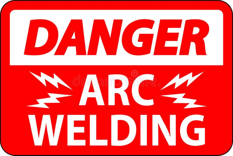 Danger Sign Arc Welding on White Background Stock Vector - Illustration ...