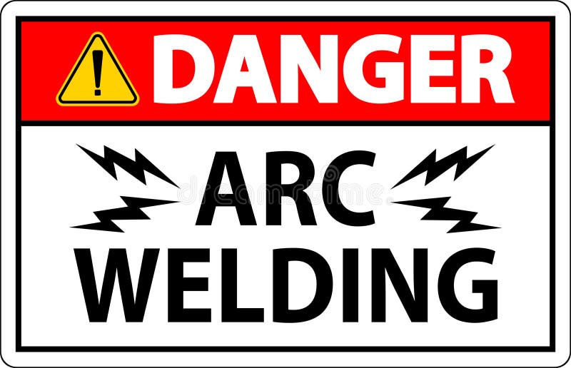 Danger Sign Arc Welding on White Background Stock Vector - Illustration ...