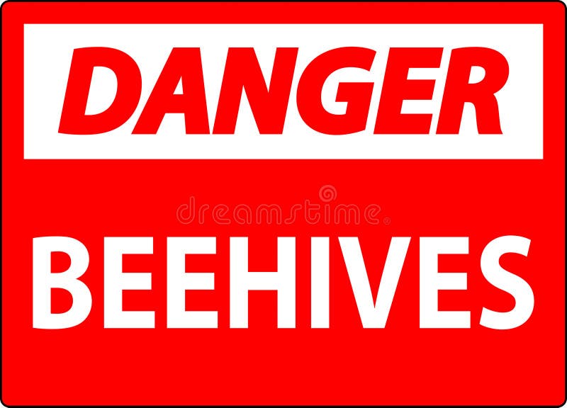 Danger Sign Beehives stock vector. Illustration of honey - 301997248