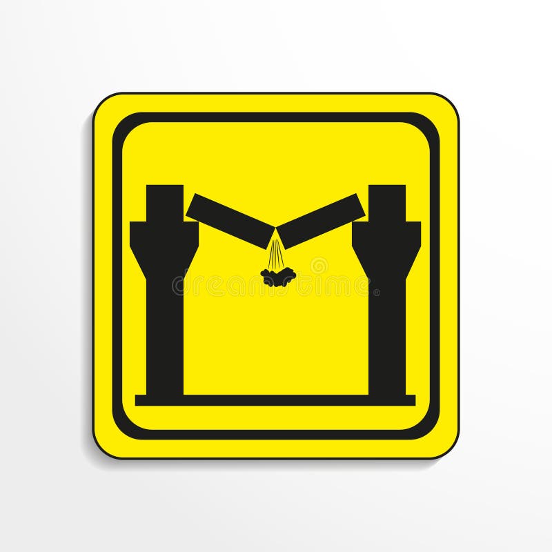 Danger Sign. the Collapse of the Ceiling. Vector Icon. Stock Vector ...