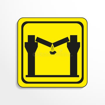 Danger Sign. the Collapse of the Ceiling. Vector Icon. Stock Vector ...