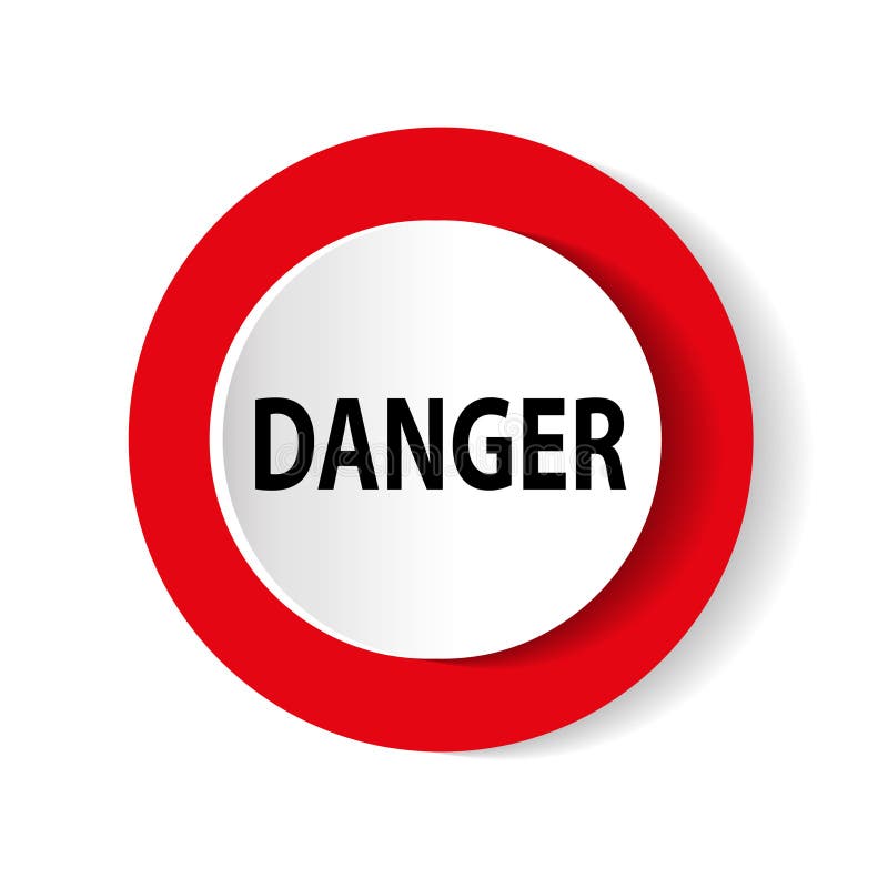 Danger sign stock vector. Illustration of security, excitement - 338087145