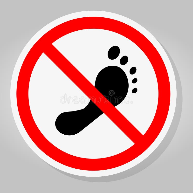 Danger Sign Do Not Stand Here on White Background Stock Vector ...