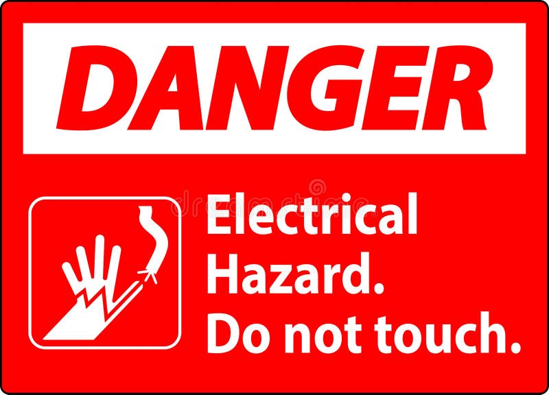 Electrical Hazard Sign No Swimming - Danger of Electric Shock Stock ...