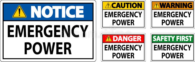Danger Sign Emergency Power Stock Vector - Illustration of alert ...