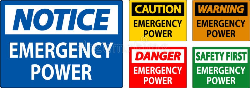 Danger Sign Emergency Power Stock Vector - Illustration of alarm ...