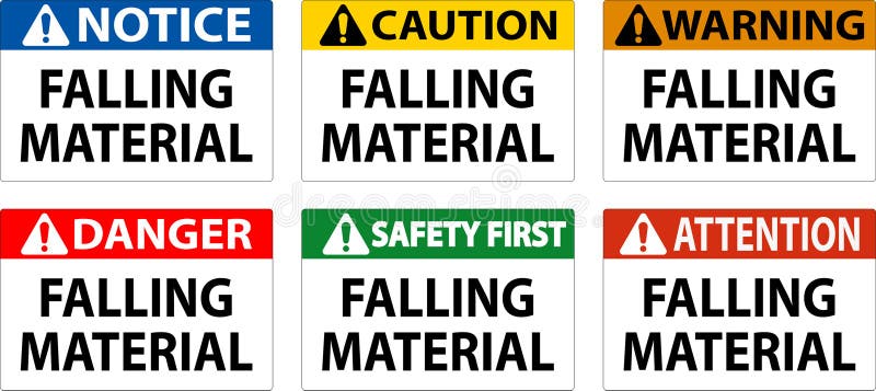 Danger Sign Falling Material Stock Vector - Illustration of information ...