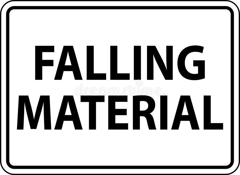 Danger Sign Falling Material Stock Vector - Illustration of injury ...