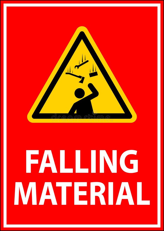 Danger Sign Falling Material Stock Vector - Illustration of injury ...