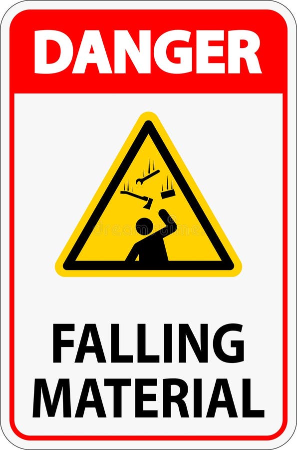 Danger Sign Falling Material Stock Vector - Illustration of dangerous ...