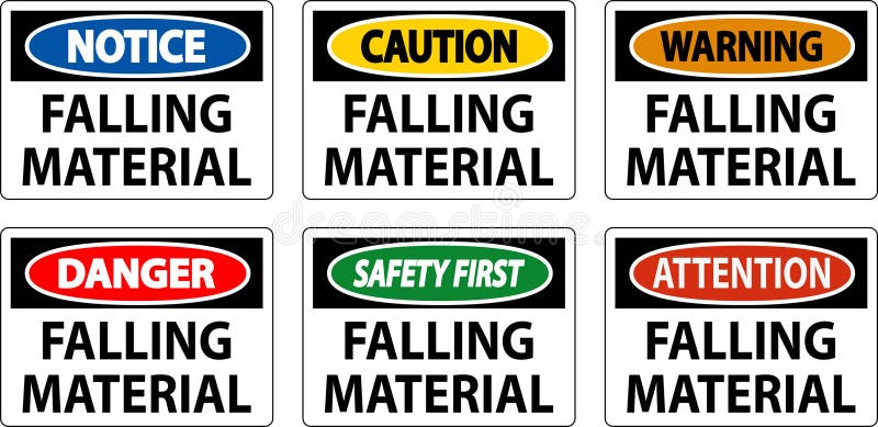 Danger Sign Falling Material Stock Vector - Illustration of ...
